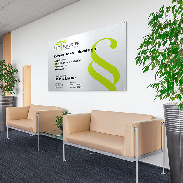 Firmenschild (Querformat) online selbst gestalten | Vispronet®